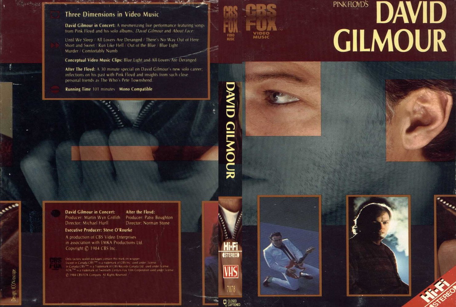 David Gilmour In Concert (1984) : Front | DVD Covers | Cover Century ...